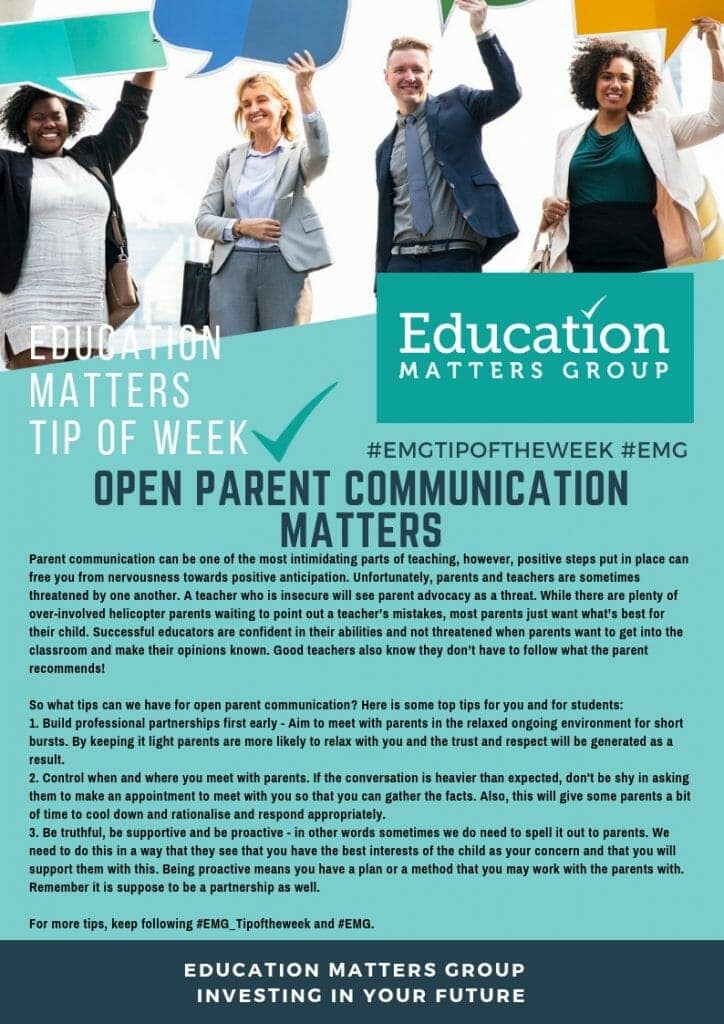 Education Matters Group - Tip of the Week 2019/20 – Open Parent ...